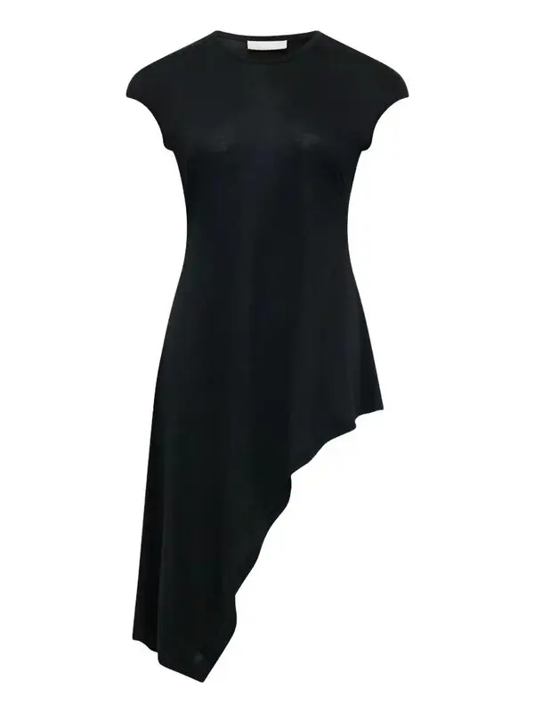 CLUB21 Asymmetric Jersey Knit Top - Black