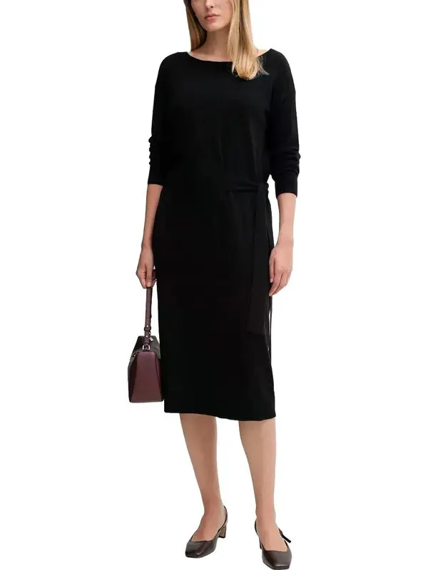 GAUDI Tie-waist Midi Dress - Black