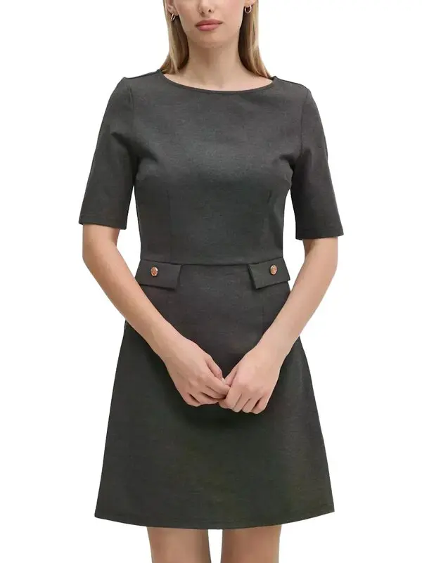 GAUDI Flap-pocket Mini Dress - Grey