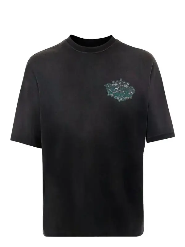 Amiri Logo-print Short-sleeve T-shirt - Black