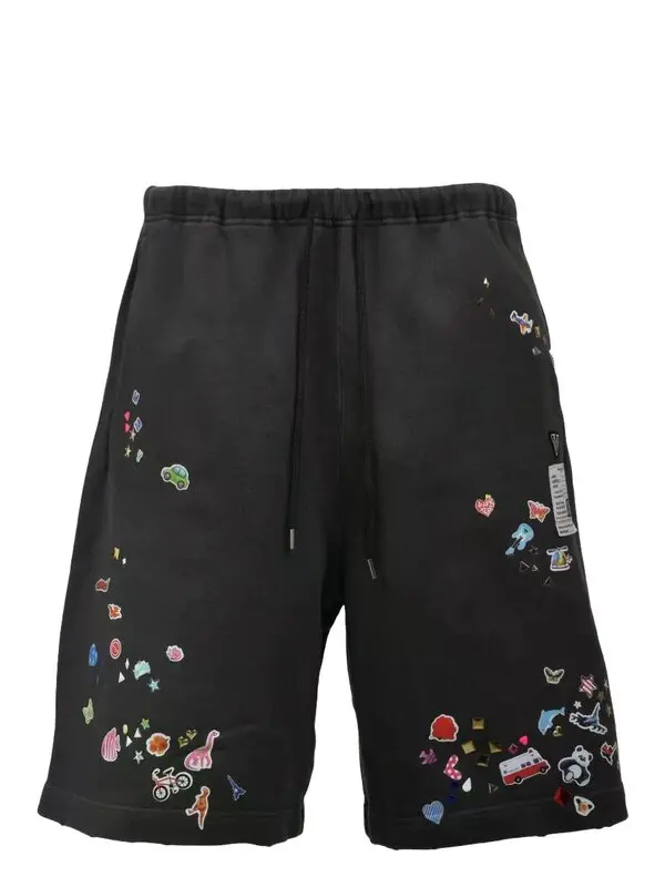 Mihara Yasuhiro Sticker Shorts - Black