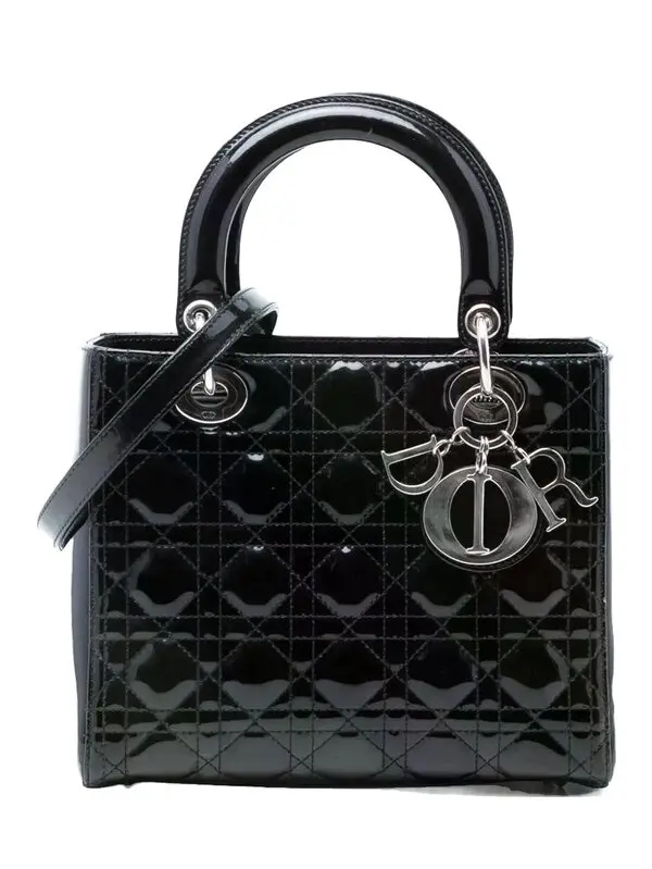 Dior 2012 Medium Cannage Lady Satchel - Black