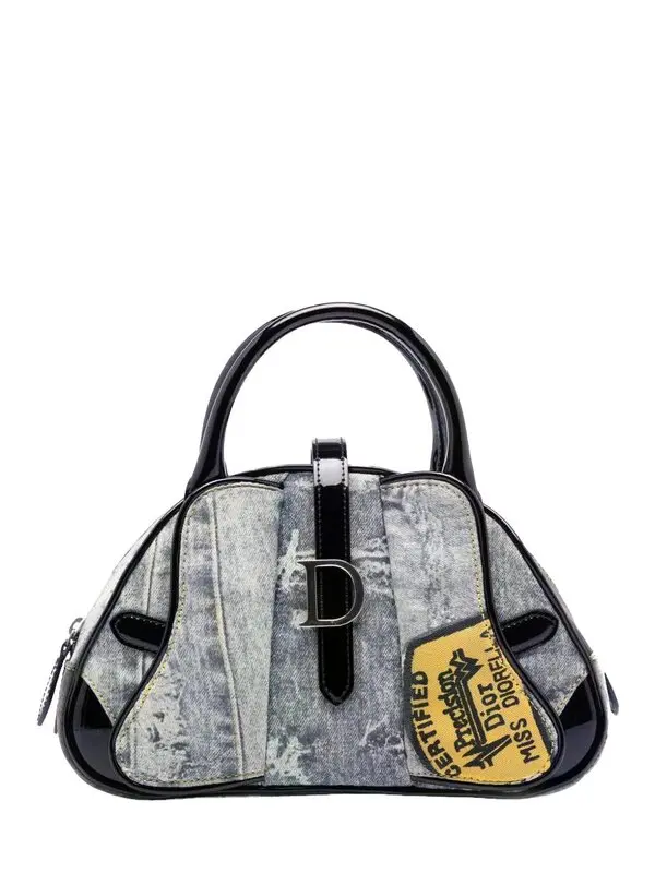 Dior 2011 Speedway Double Saddle Bowler Bag - Blue
