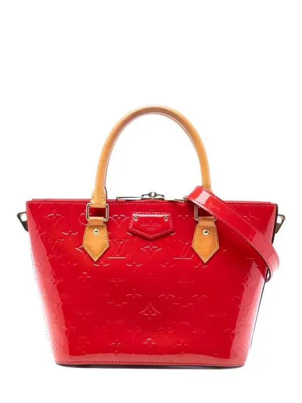 LOUIS VUITTON 2014 Monogram Vernis Montebello Pm Satchel - Red
