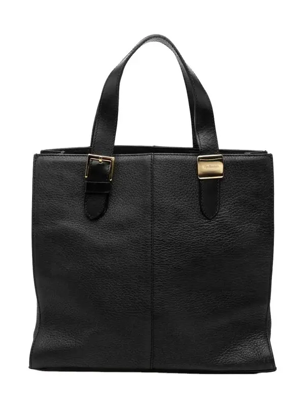 Burberry 20th Century Leather Tote Bag - Black