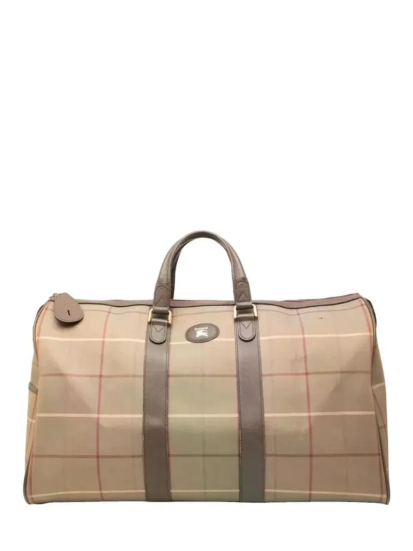Burberry Vintage Check Canvas Travel Bag - Brown