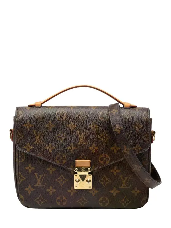 LOUIS VUITTON 2016 Monogram Pochette Metis Satchel - Brown