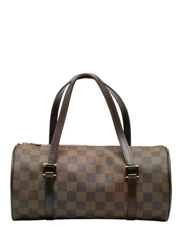 LOUIS VUITTON 2003 Damier Ebene Papillon 26 Handbag - Brown
