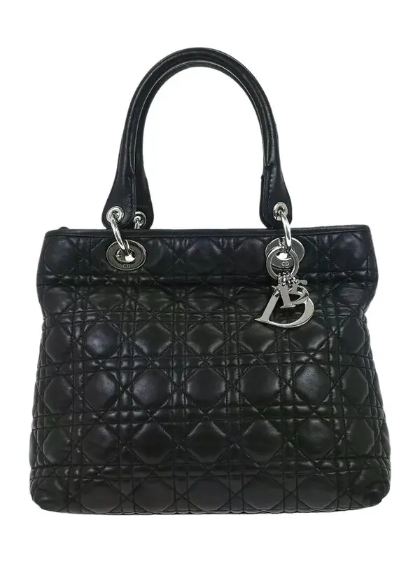 Dior 2010 Cannage Lady Tote Bag - Black