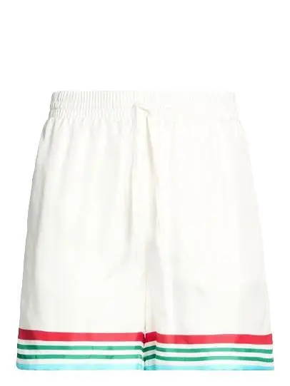 Casablanca Striped Twill Shorts - White