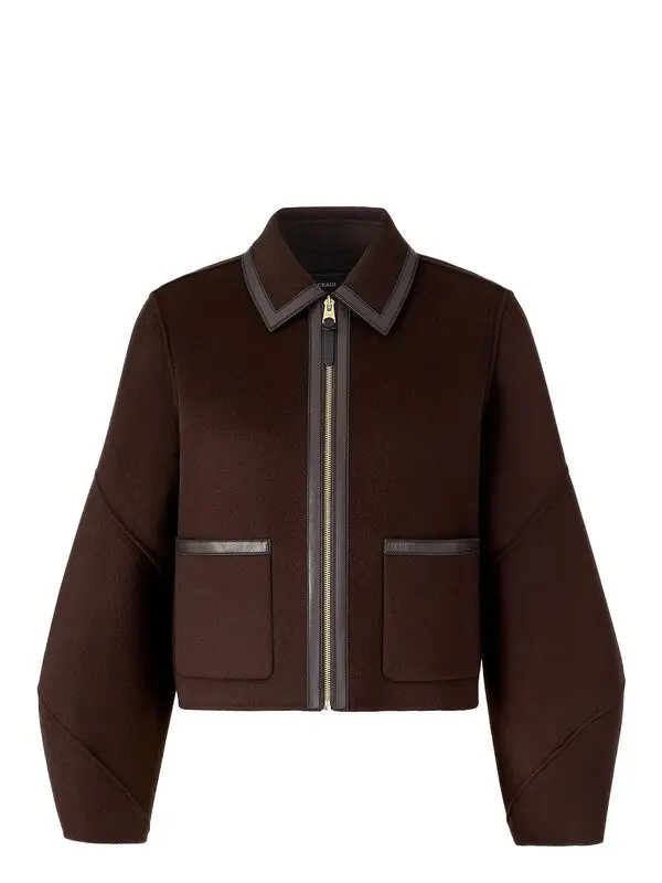 Mackage Solana-z Double-face Wool Balloon Sleeved Short Jacket - Coffee