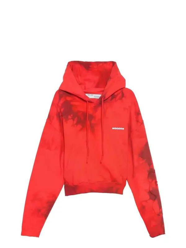 Off-White Contour Tie-dye Hoodie - Red