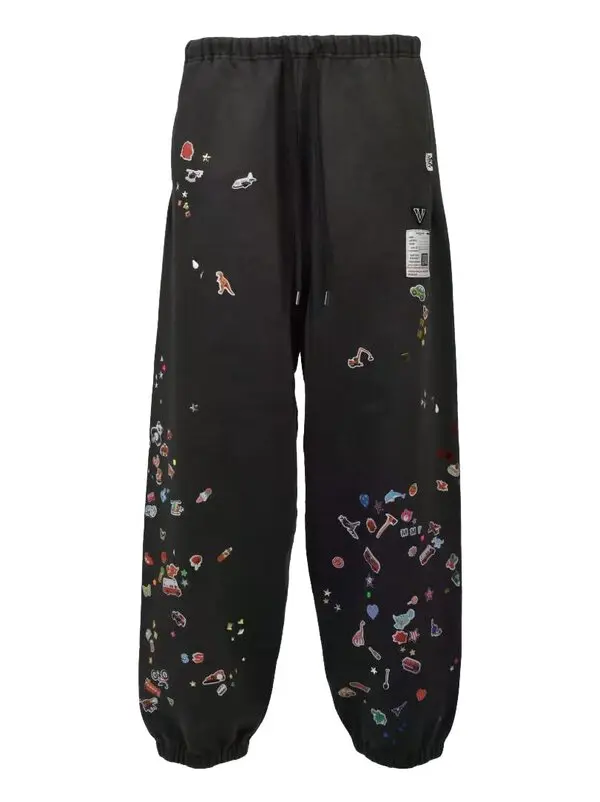 Mihara Yasuhiro Stickers Track Pants - Black