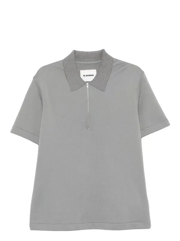 JIL SANDER Half-zip Polo Shirt - Grey