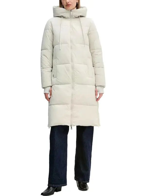 MOS MOSH Quilted Hooded Coat - Grey