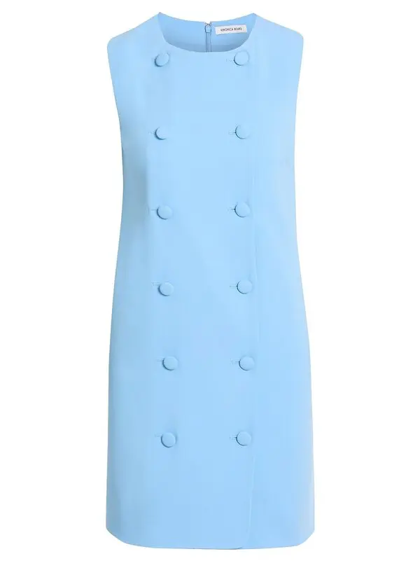 Veronica Beard Alayah Crepe Mini Dress - Light Blue