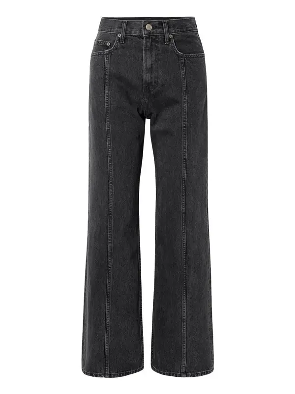 B Sides Quinn Mid-rise Straight-leg Jeans - Charcoal