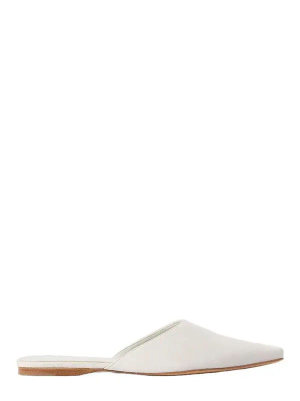 Tove Pheby Pointed Toe Suede Mules - White