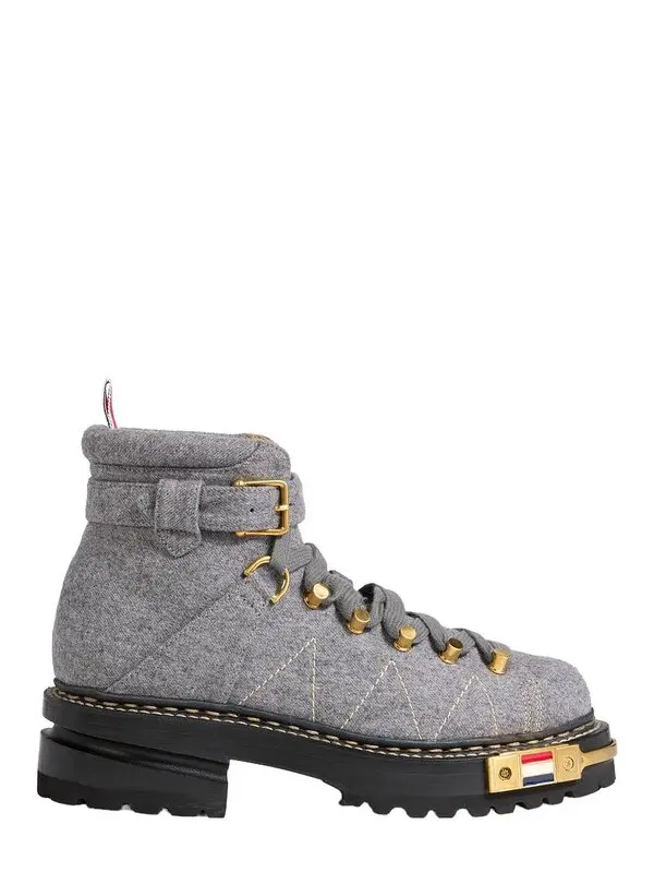 Thom Browne Tweed Hiking Boots - Gray
