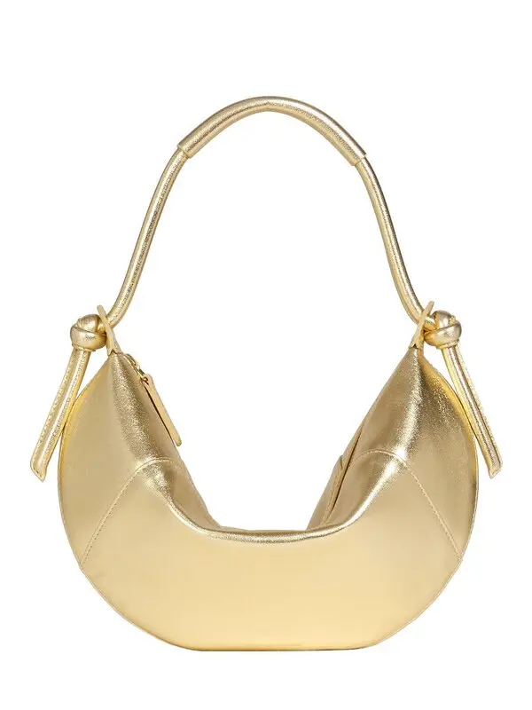 MANSUR GAVRIEL Fortuna Metallic Leather Shoulder Bag - Gold