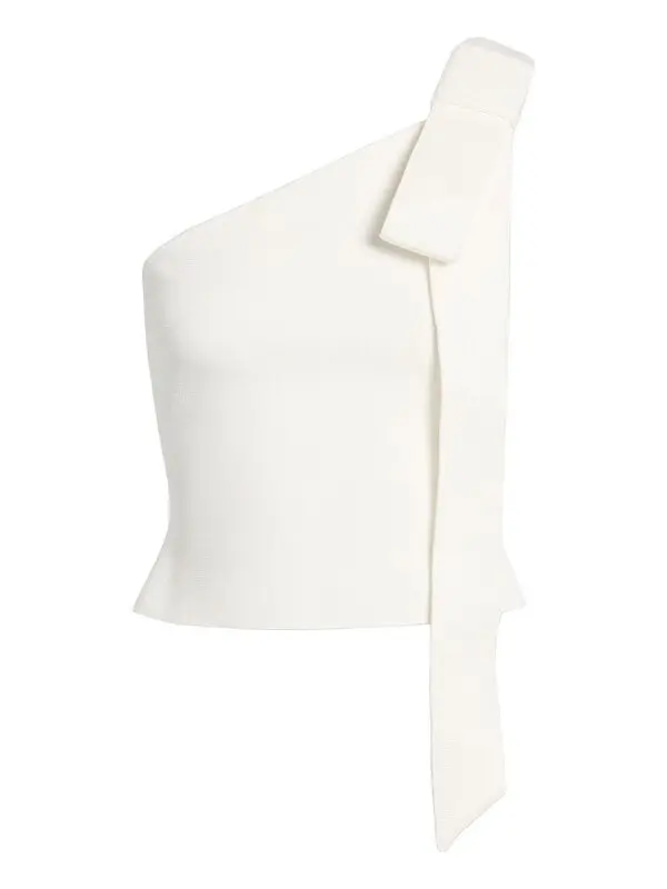 Cult Gaia Nomi One-shoulder Knit Top - Off-white