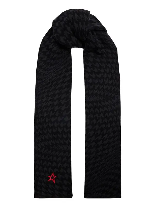 Perfect Moment Jacquard-knit Merino Wool Scarf - Black