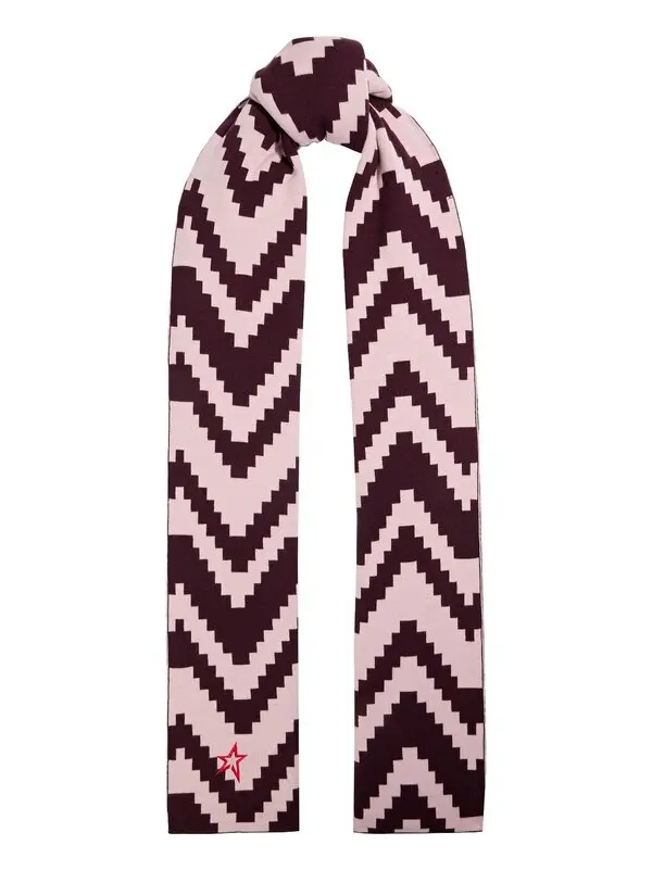 Perfect Moment Jacquard-knit Merino Wool Scarf - Burgundy