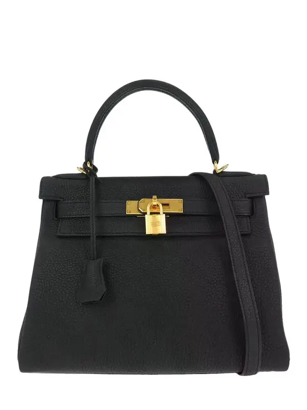 Hermès 2019 28 Kelly Retourne Leather Tote Bag - Black