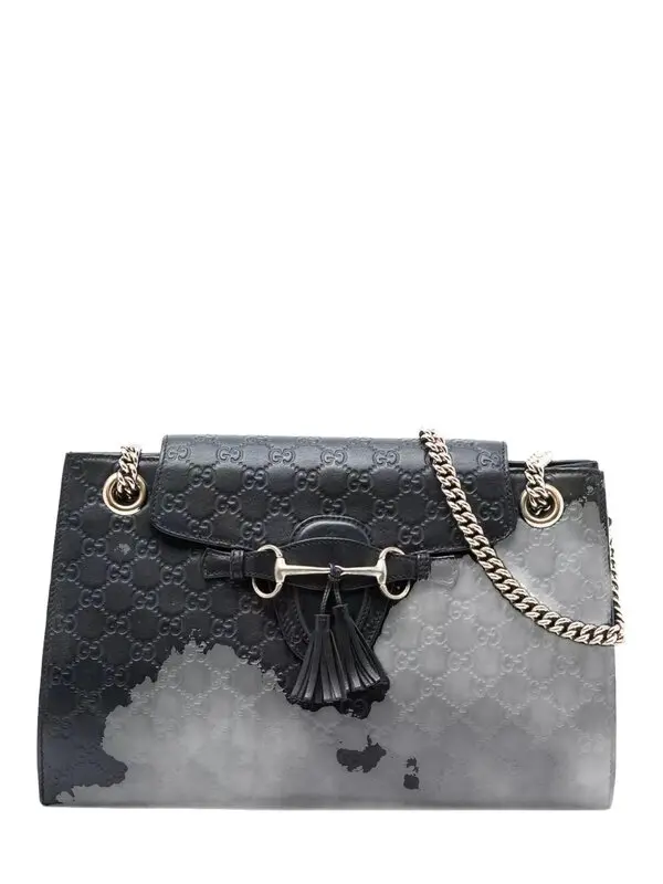 Gucci Large Sissima Emily Shoulder Bag - Black