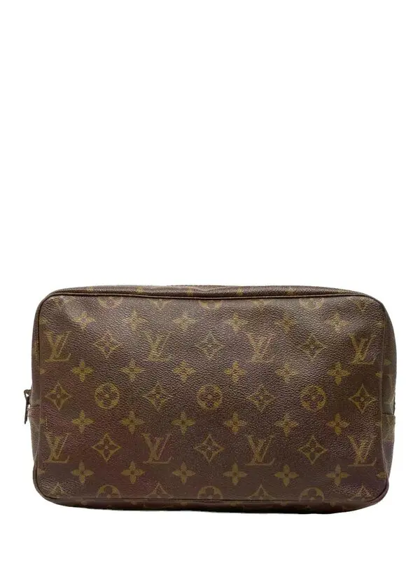 LOUIS VUITTON 1980-2020 Monogram Trousse Toilette 28 Clutch - Brown