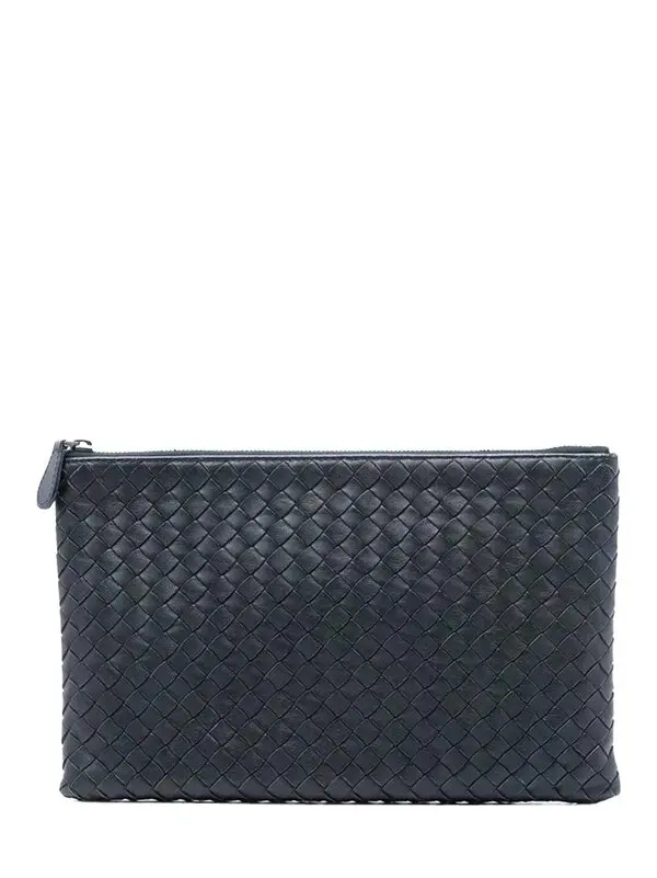 Bottega Veneta 2012-2025 Nappa Intrecciato Clutch Bag - Black