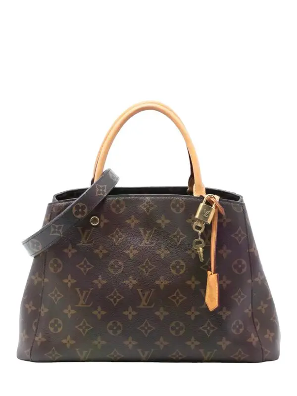 LOUIS VUITTON 2017 Monogram Montaigne Mm Satchel - Brown