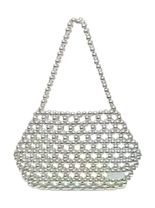 0711 TBILISI Mini Ella Beaded Clutch - Silver