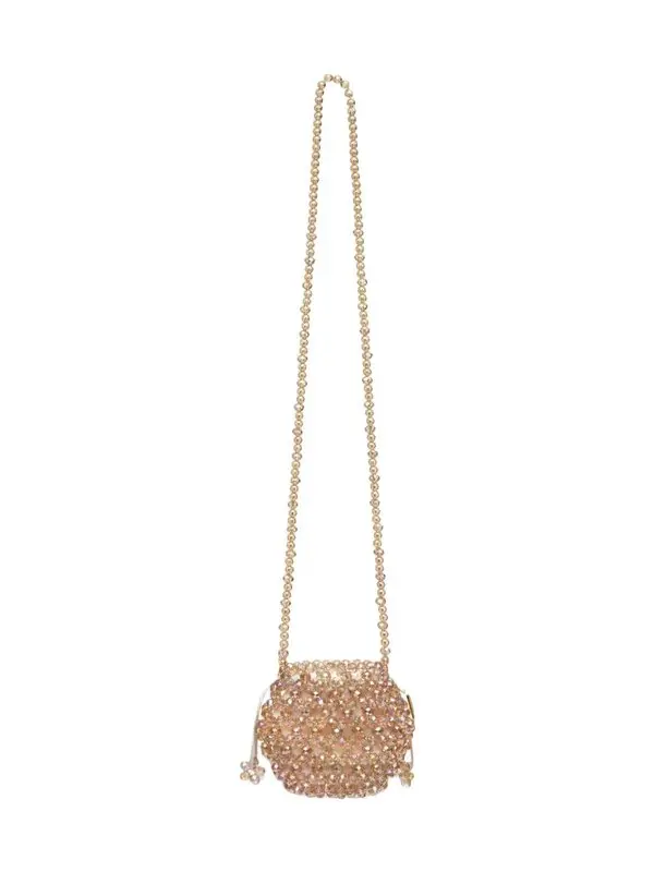 0711 TBILISI Thea Beaded Cross Body Bag - Neutrals