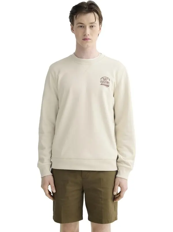 Everlane X Parks Project French Terry Crew Neck Sweater - Natural/brown