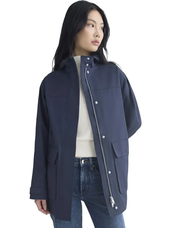 Everlane Hooded Field Jacket - Navy