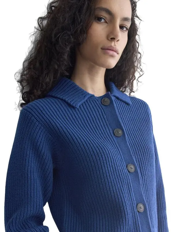 Everlane Shrunken Cotton Cardigan - Estate Blue