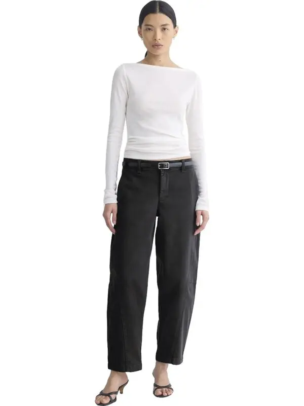 Everlane Twisted Seam Barrel Pant - Black