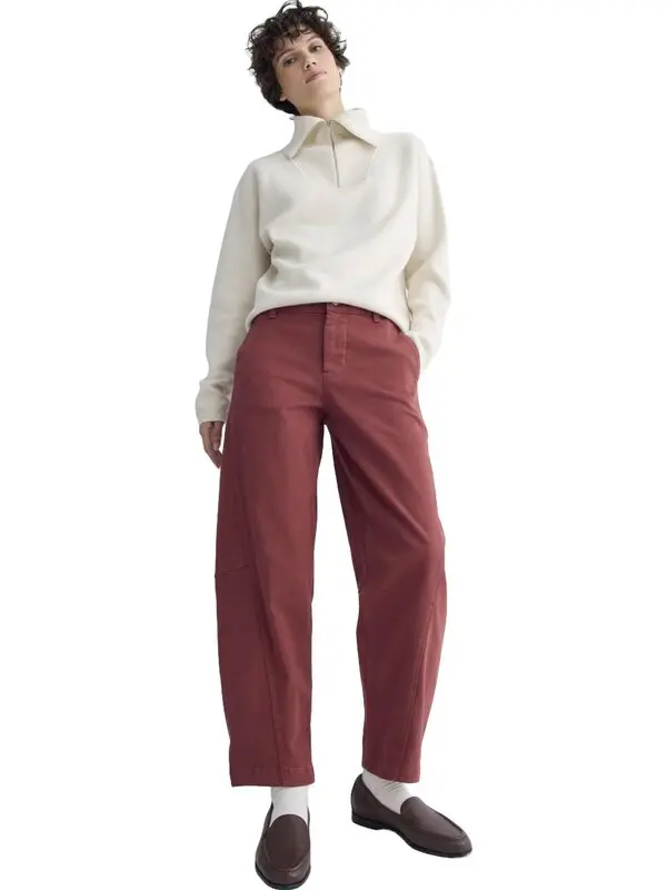 Everlane Twisted Seam Barrel Pant - Henna Red