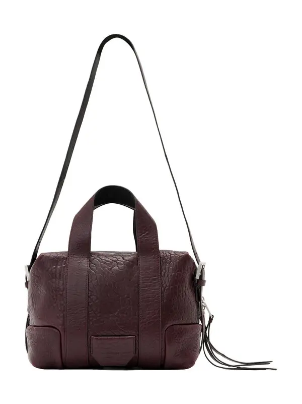 ALLSAINTS Ares Grain Crossbody Bag - Port Red