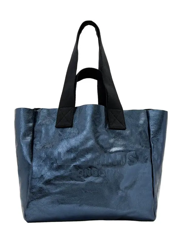 ALLSAINTS Izzy Leather Tote - Ink Blue