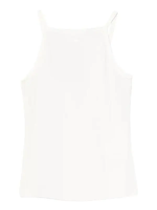 COURREGES Logo-embroidered Tank Top - White