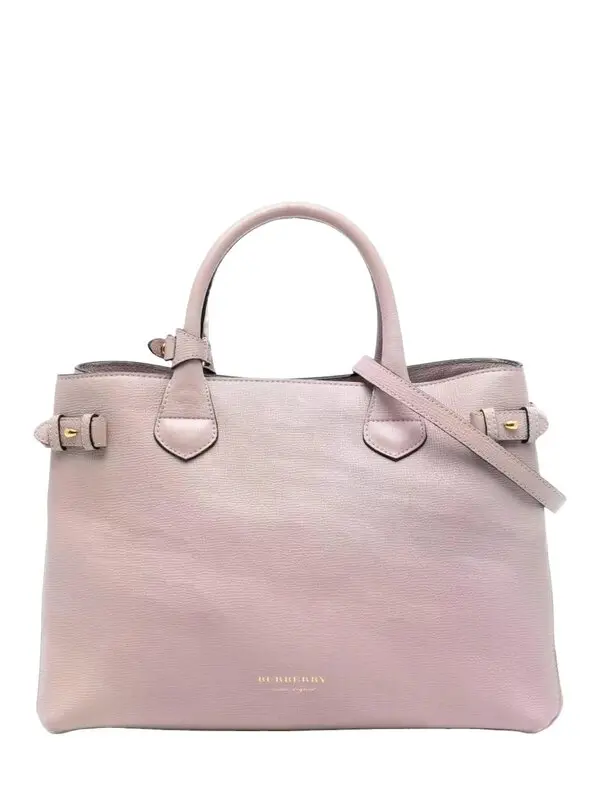 Burberry Leather Banner Satchel - Pink