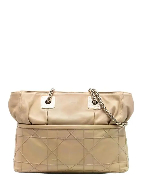 Dior 2011 Lambskin Cannage Granville Chain Tote Bag - Brown