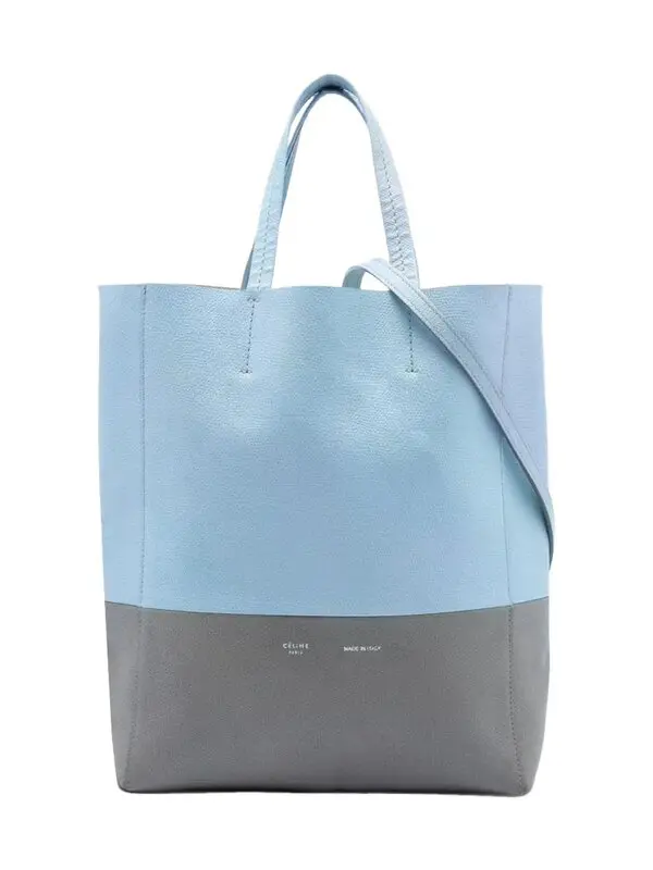 Celine Small Bicolor Grained Calfskin Vertical Cabas Tote - Blue