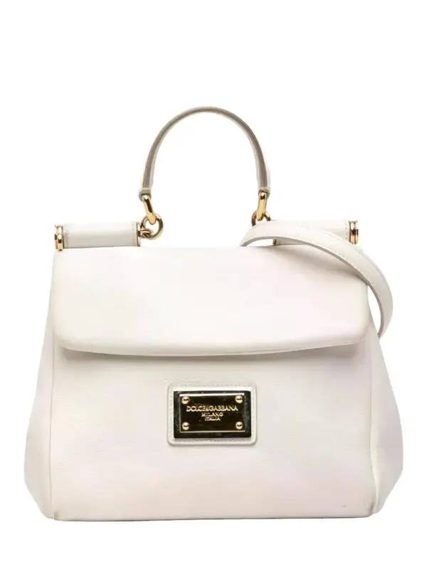 Dolce & Gabbana 2000-2025 Small Sicily Satchel - White