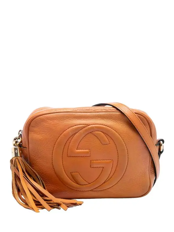 Gucci Leather Soho Disco Crossbody Bag - Orange
