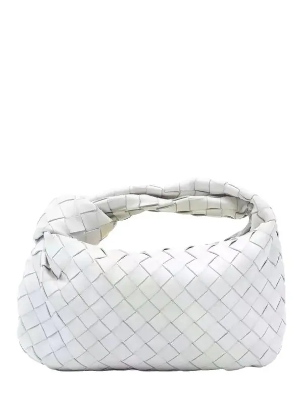 Bottega Veneta Mini Nappa Intrecciato Jodie Hobo Bag - White