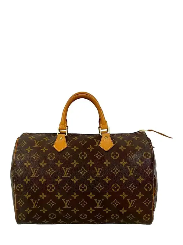 LOUIS VUITTON 2000 Monogram Speedy 35 Boston Bag - Brown