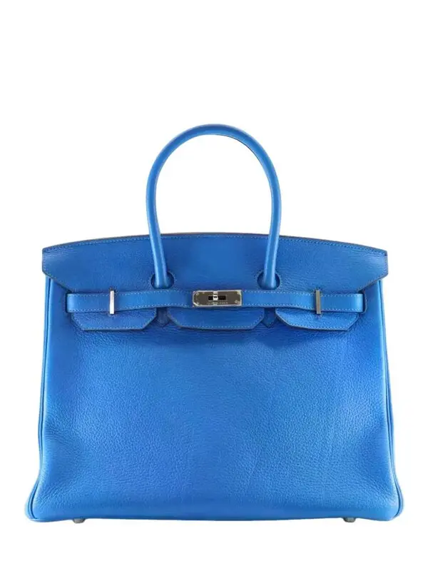 Hermès 2012 Birkin Retourne 35 Handbag - Blue